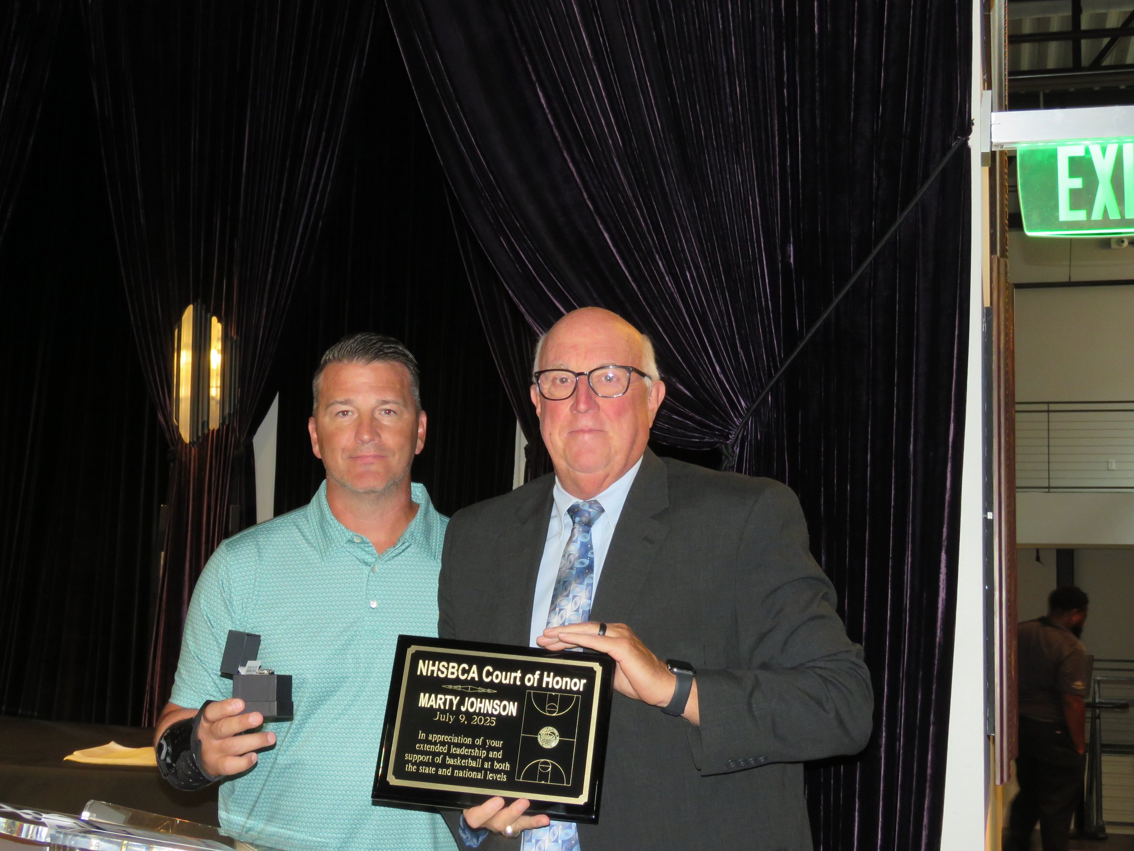 Marty Johnson Inducted into the NHSBCA "Court of Honor" for 2025